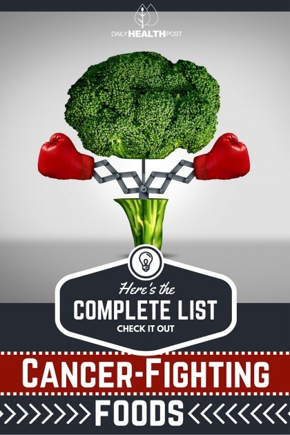 Complete List Of Cancer Fighting Foods