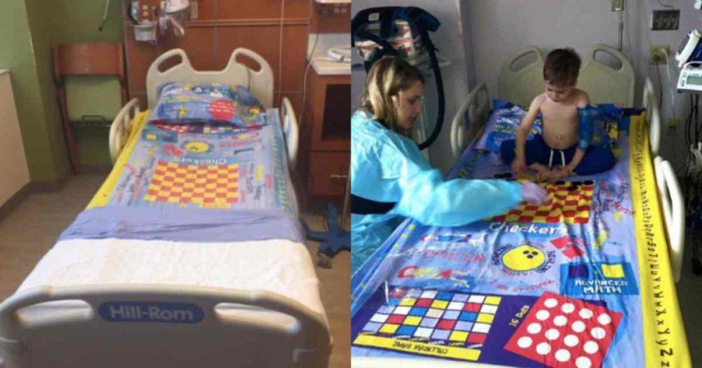 Bedsheets Turned Into Board Games At The Hospital