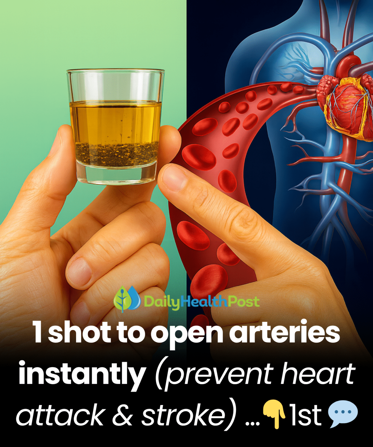 1 Shot To Open Arteries Instantly (prevent Heart Attack & Stroke)